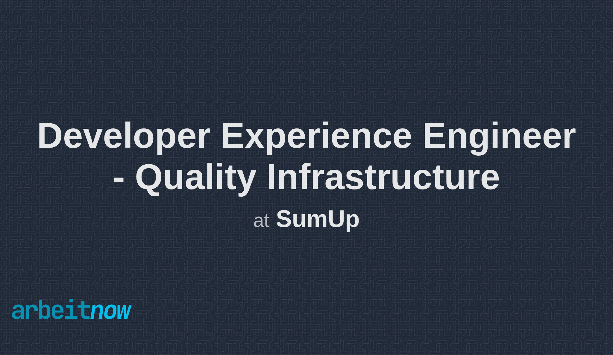 Developer Experience Engineer - Quality Infrastructure job at SumUp
